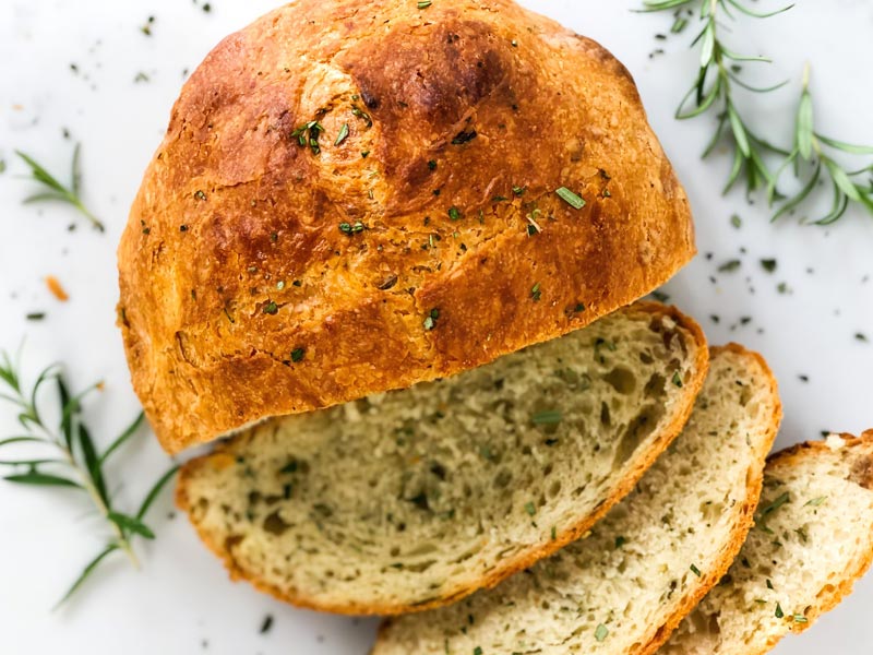How to make simple homemade rosemary bread, 12 pieces - Online cooking ...